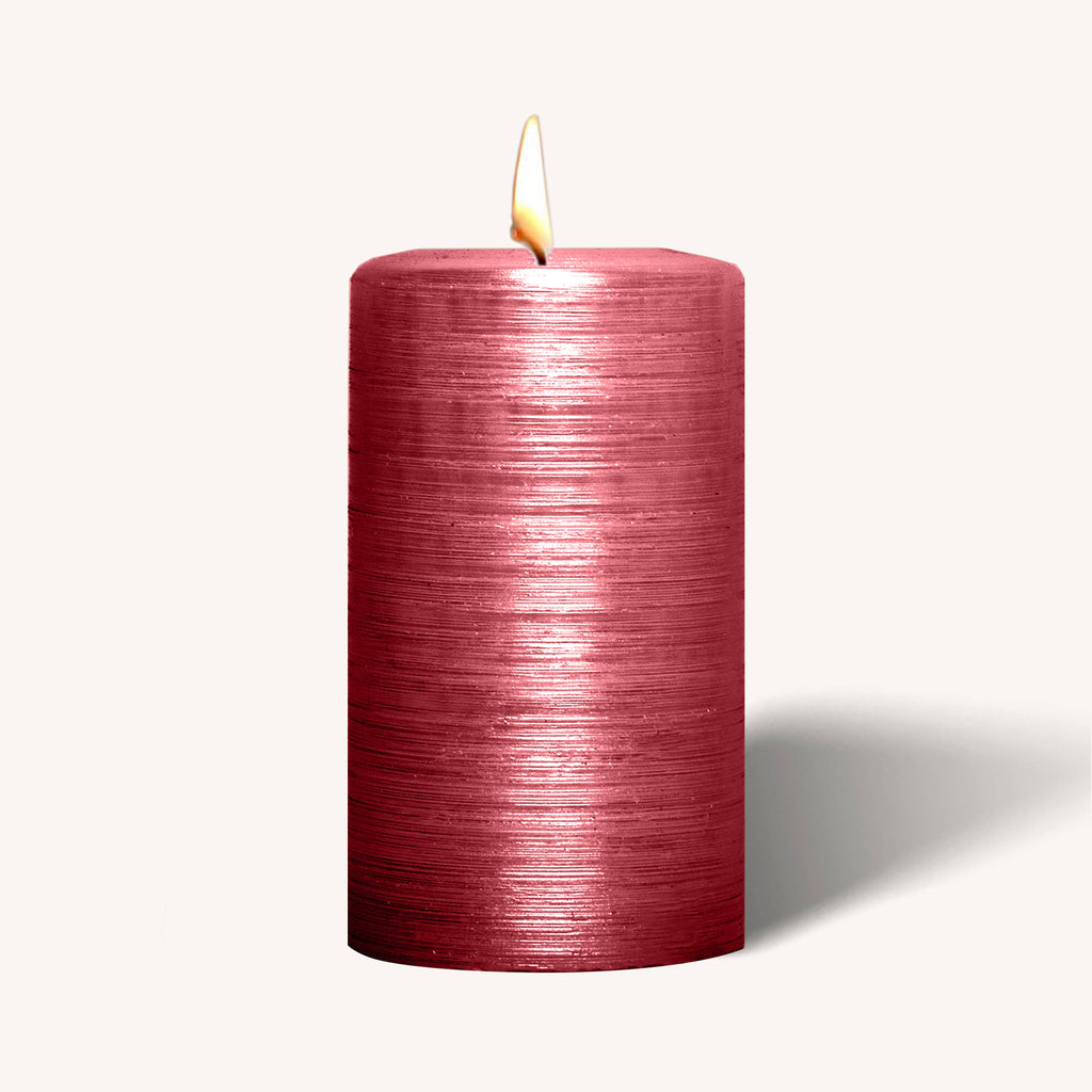 Brushed Metallic Pillar Candles Red 2 7 X 5 6 Pack brushed-metallic-pillar-candles-red-2-7-x-5-6-pack